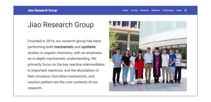 Official Website of Jiao Research Group registered | Jiao Research Group